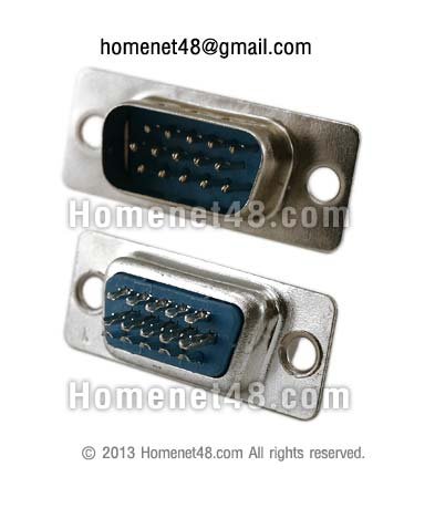 หัว VGA (RGB) 15 Pins ตัวผู้ (M) แบบประกอบเอง