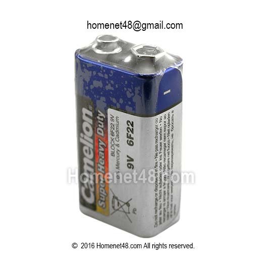 ถ่าน 9V ก้อนสี่เหลี่ยม Camelion Super Heavy Duty - homenet48