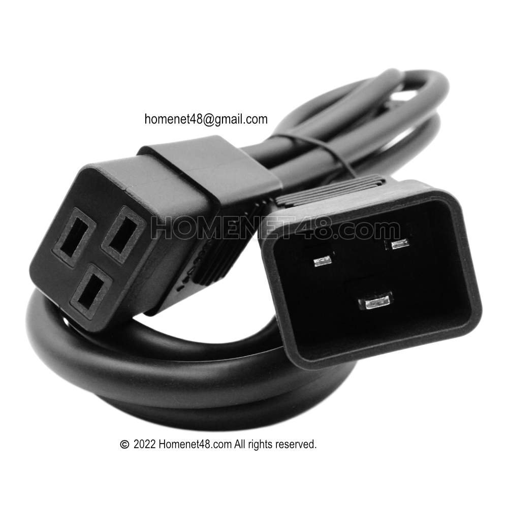 สายไฟ AC Power UPS PDU (C19 to C20) 1.5 Sq.mm. - homenet48