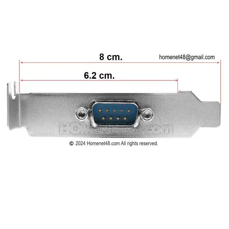 Port RS232 DB9 Serial ติดหลังเคส 1 Port (M) - homenet48