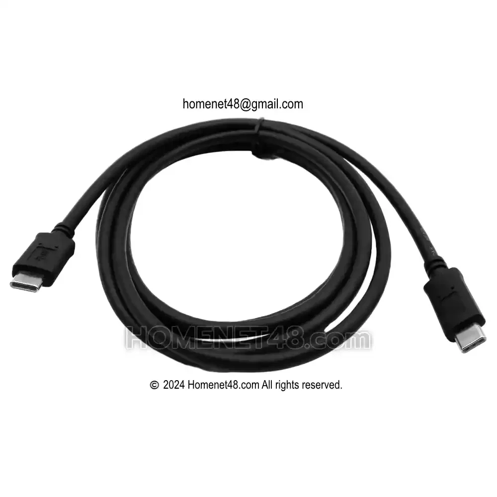 สายชาร์จ USB Type-C 2 ด้าน หัวผู้-ผู้ (M-M) สีดำ