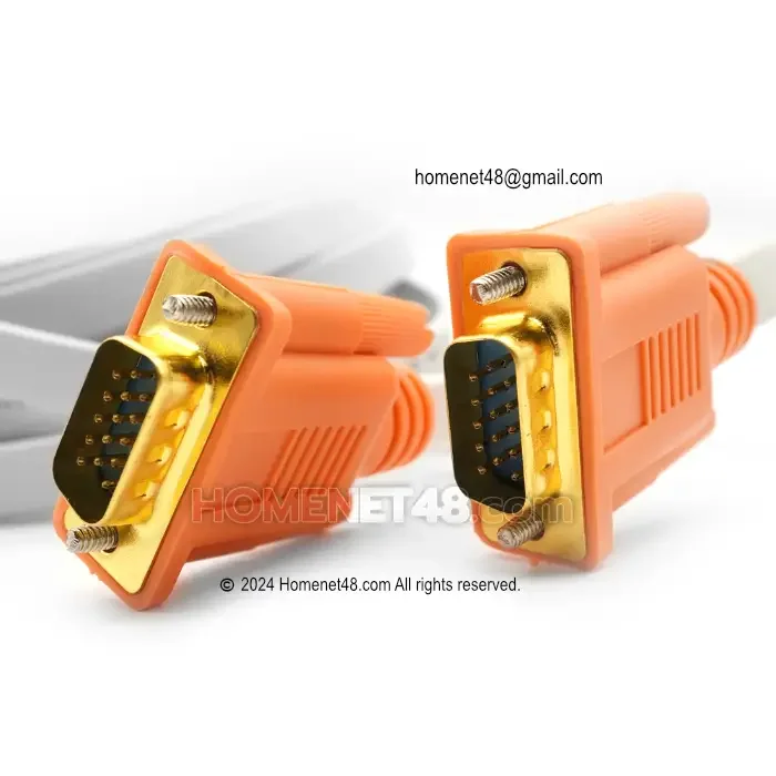 สายจอคอม VGA RGB สายยาง แบน หัวทอง เกรด A (M-M)