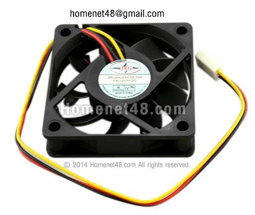 พัดลมเคส 6 ซม. (Case fan) หัวจัมพ์กับ Mainboard