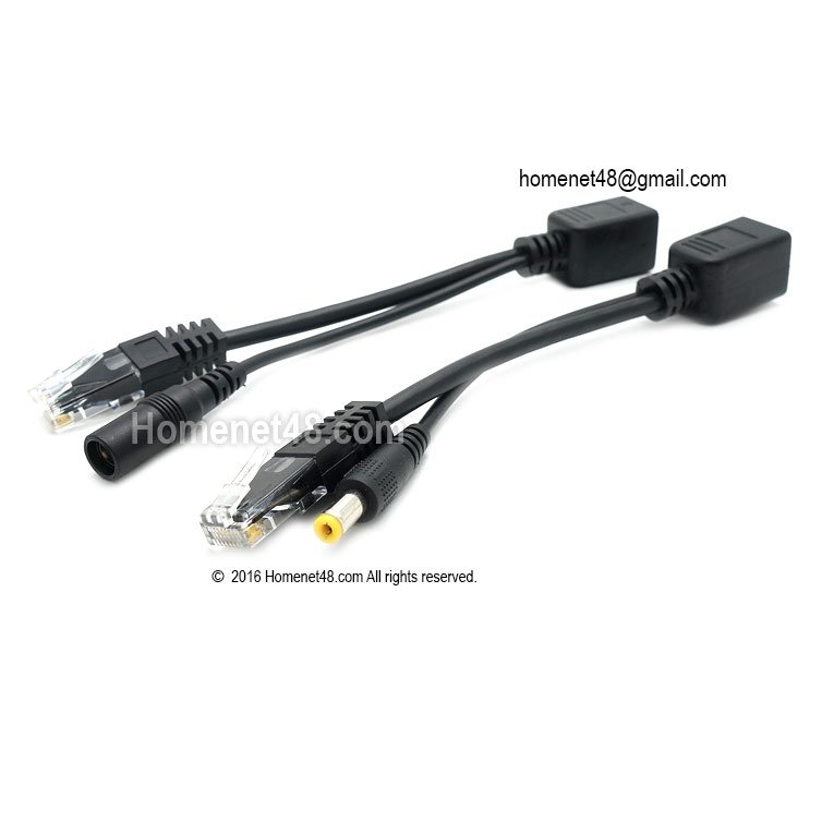 POE อุปกรณ์ช่วยเดินสายไฟผ่านสายแลน (1 คู่) - homenet48
