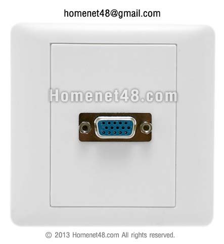 หน้ากากเต้ารับสาย VGA 1 ช่อง (บัดกรีเข้าหัวสาย)