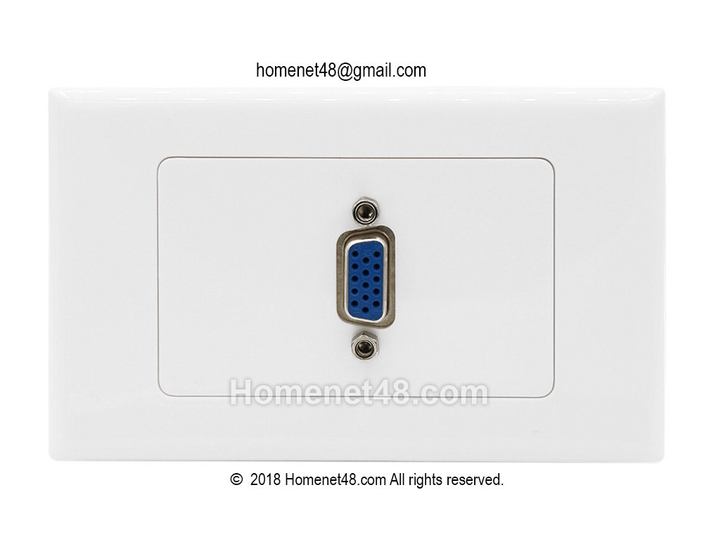 หน้ากากเต้ารับ VGA 1 ช่อง (2x4) แบบ Terminal