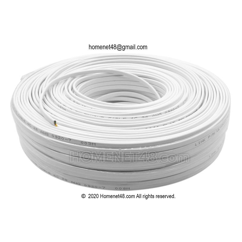 สายโทรศัพท์ 4 Core (LINK) 0.3mm สายแบน (UL-0044)