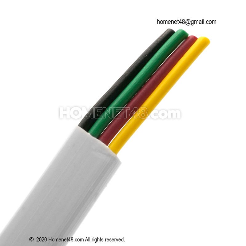 สายโทรศัพท์ 4 Core (Link) 0.4mm สายแบน (UL-0054)