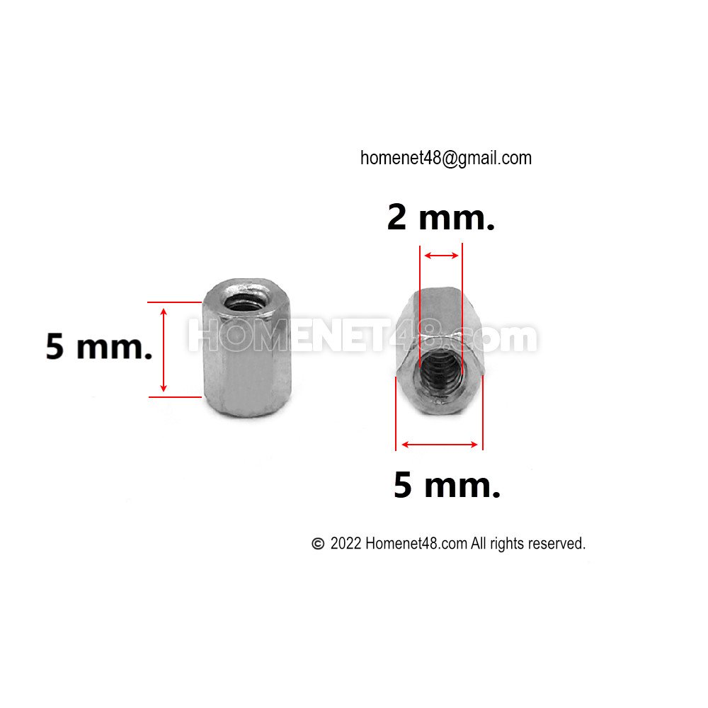 อะไหล่น็อตยึด VGA RS232 DVI การ์ดจอ (2 ตัว) - homenet48