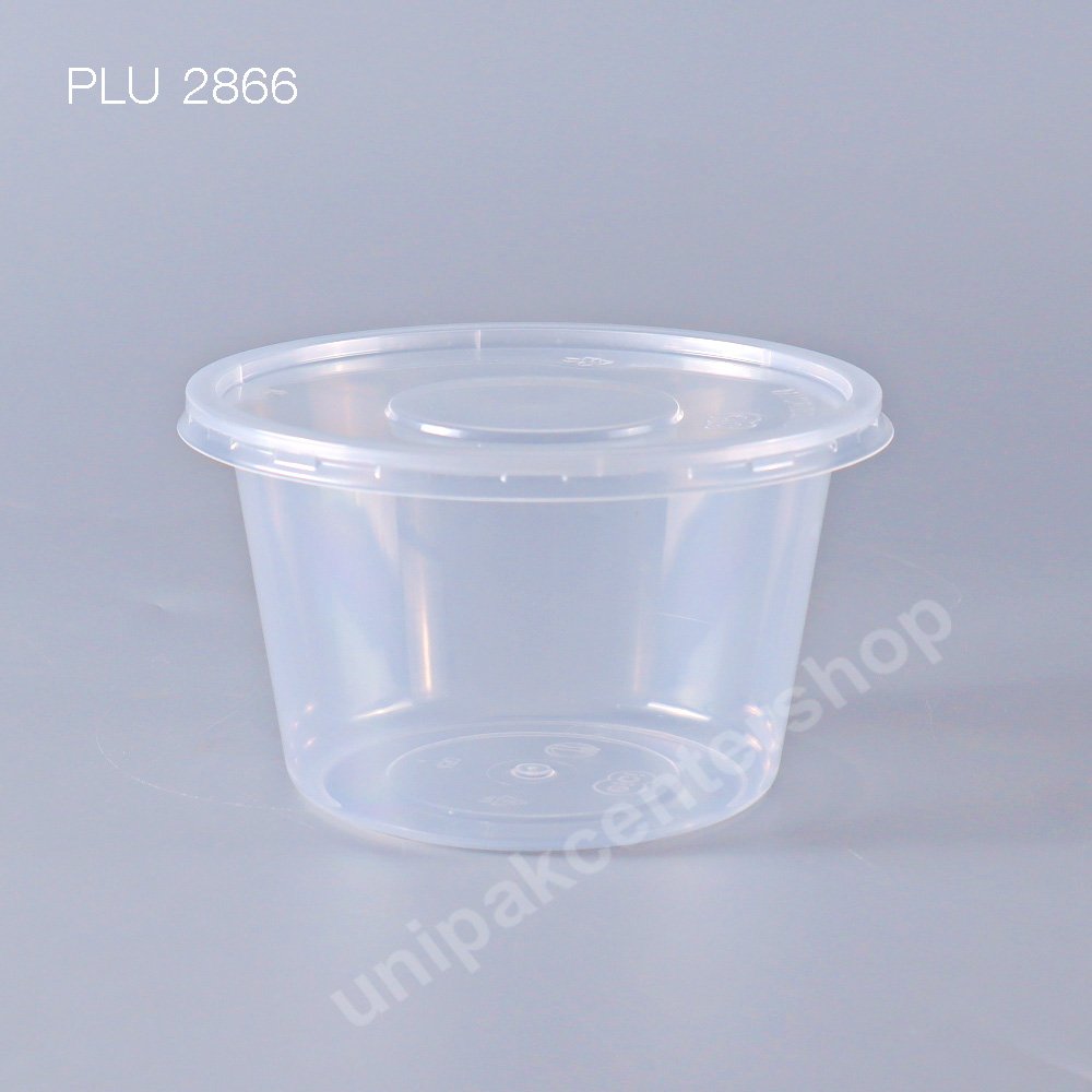 กล่องอาหารกลม PP ใส_INJ 450 cc + ฝา PP ใส_THF (EICI)