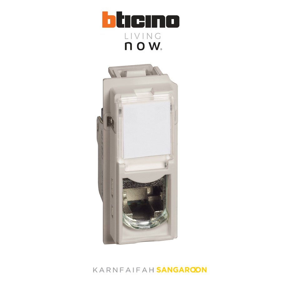 Bticino LIVING NOW data socket RJ45 Cat.6 เต้ารับ Lan Cat.6 ขนาด 1 ช่อง ...