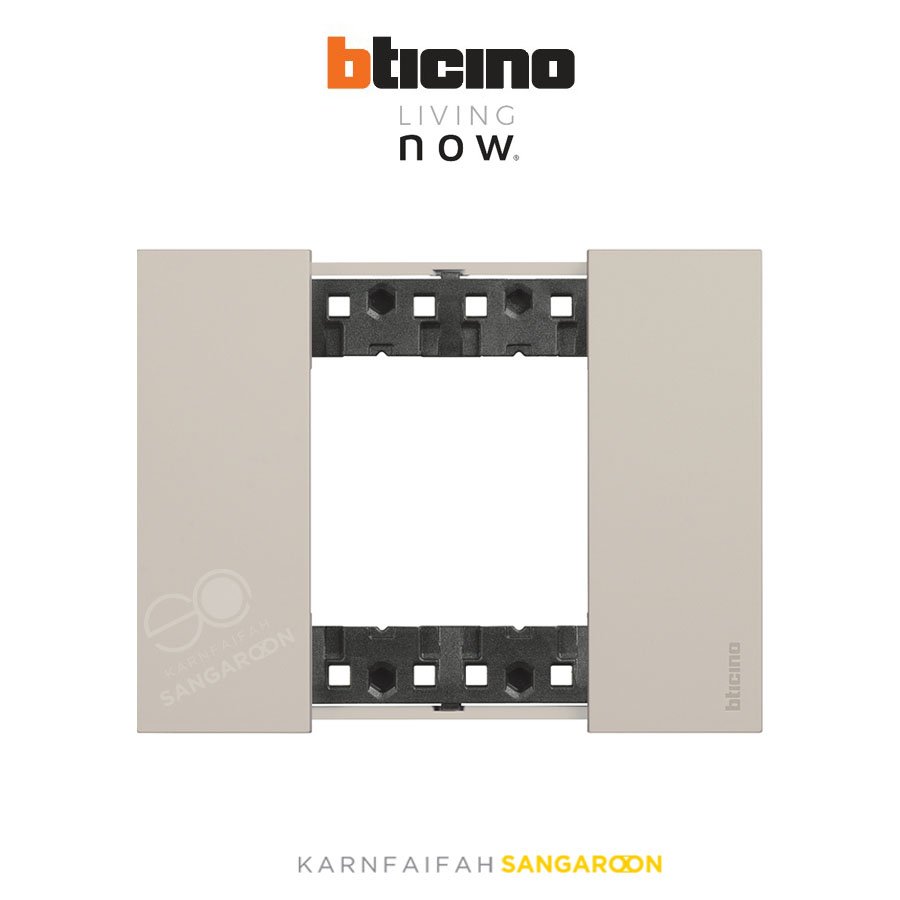 Bticino LIVING NOW 2-module cover plate KA4802 หน้ากาก 2 ช่อง (สีขาว ...