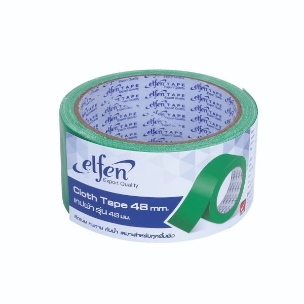 เทปผ้า ELFEN 48mm. 8y สีเขียว
