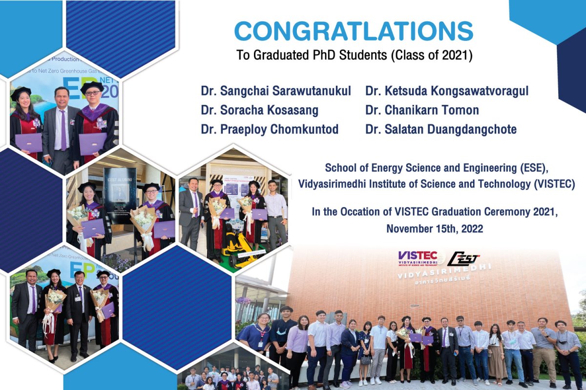 Congratulations to all graduates (class of 2021) from CEST, VISTEC ...