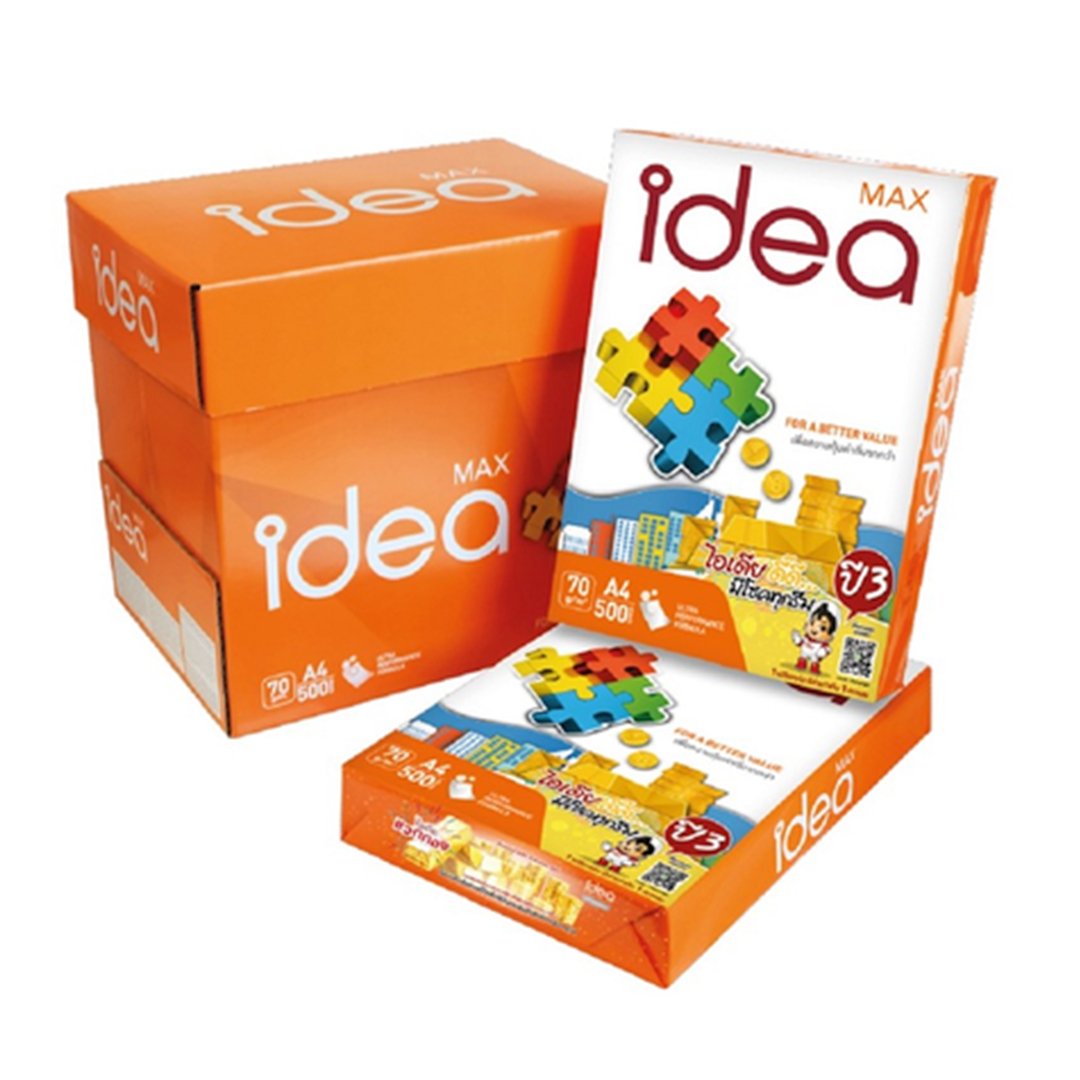 กระดาษถ่ายเอกสาร IDEA MAX (70 G) 500 แผ่น