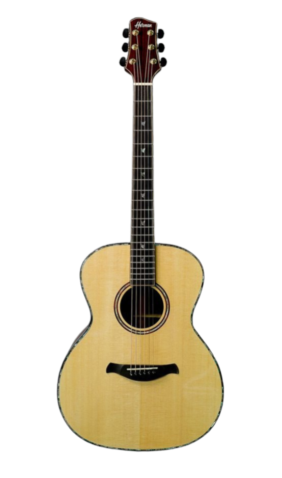 Herman Acoustic Guitar Model HM69S OM Deep Body Solid Top AAA Spruce ...