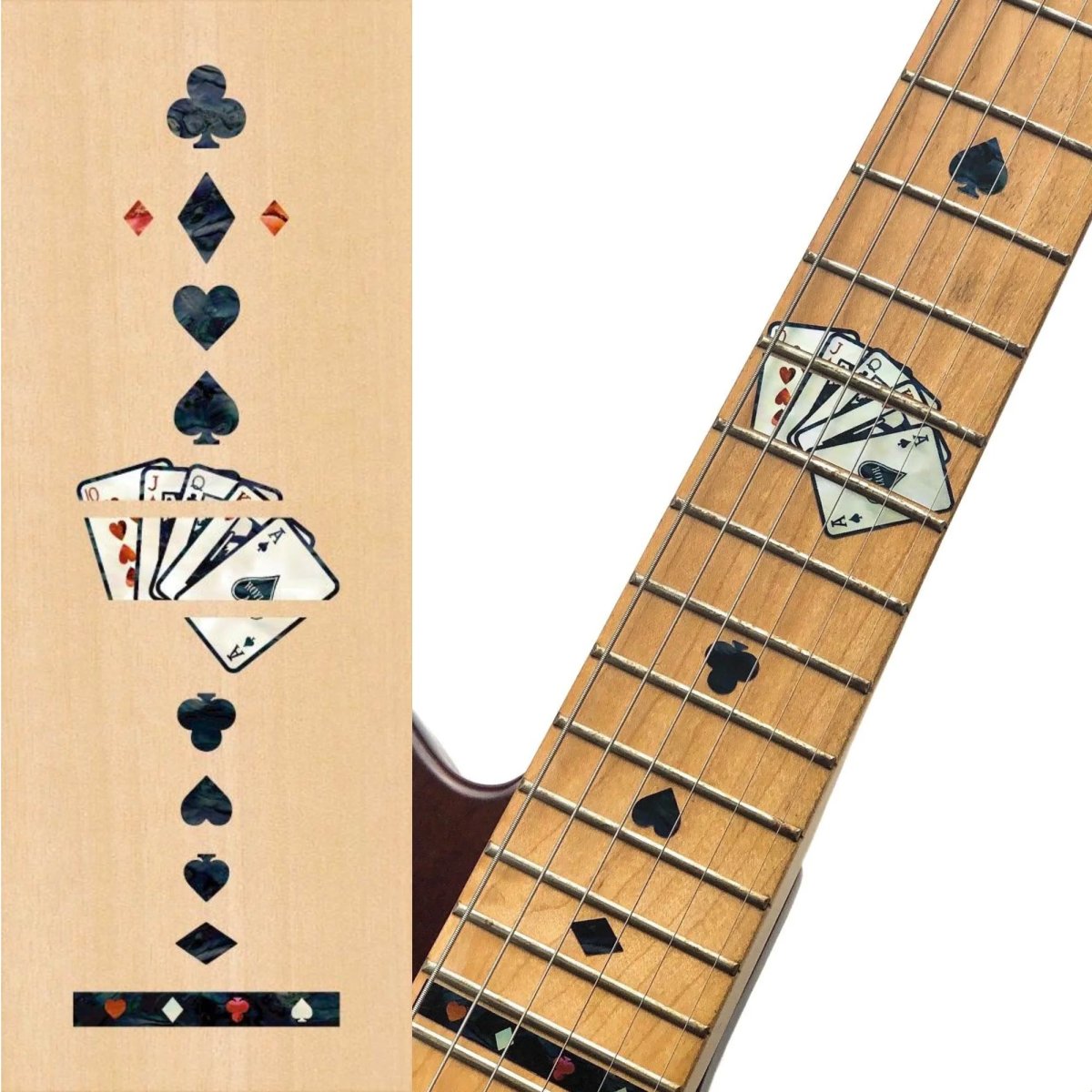 Playing Cards Inlay Sticker for Guitar - acousticvilla