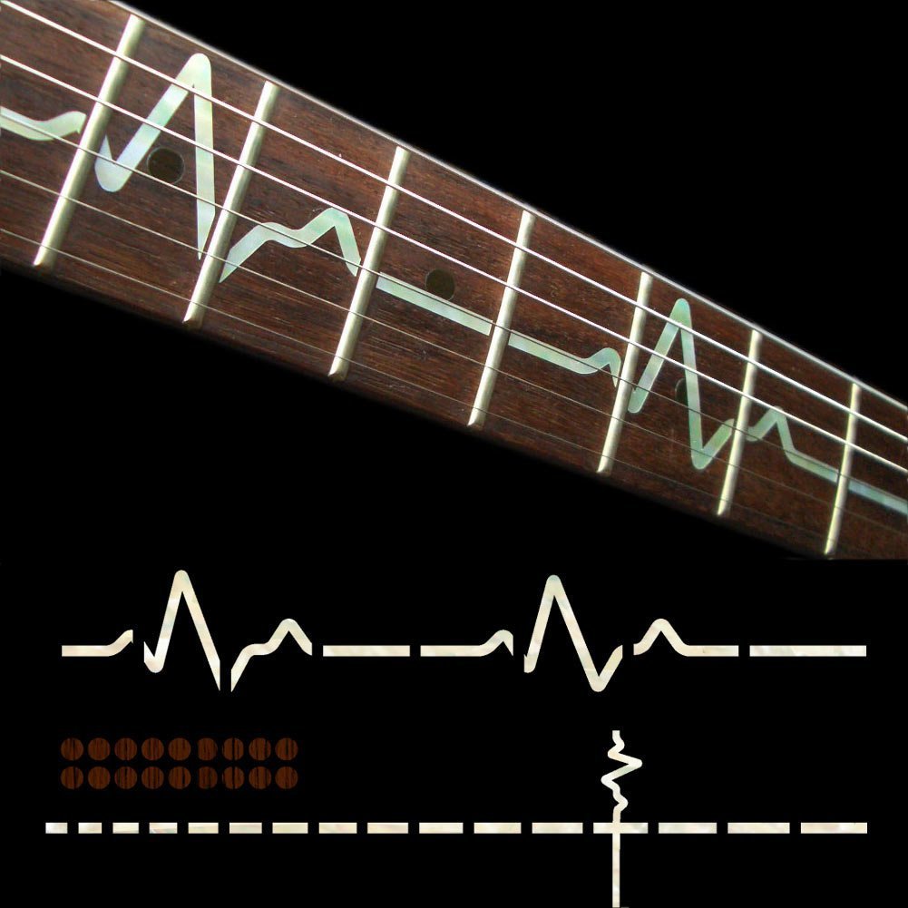 EKG / Heartbeat Line Inlay Sticker - acousticvilla