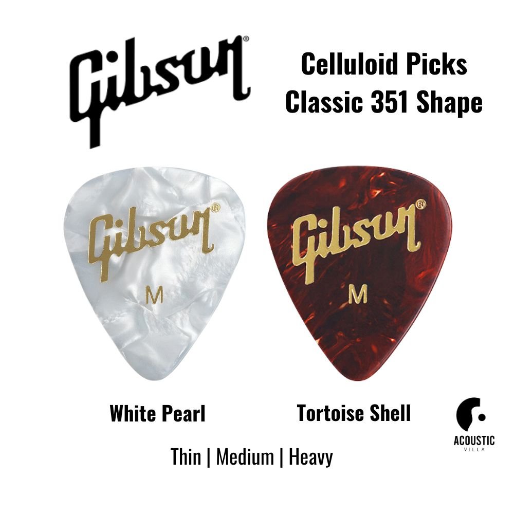 Gibson Classic Celluloid 351 Guitar Picks - acousticvilla