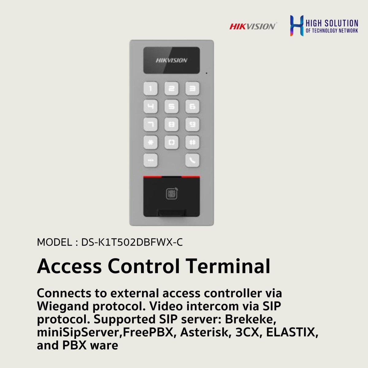 DS-K1T502DBFWX-C HIKVISION Access Control Terminal - hstn