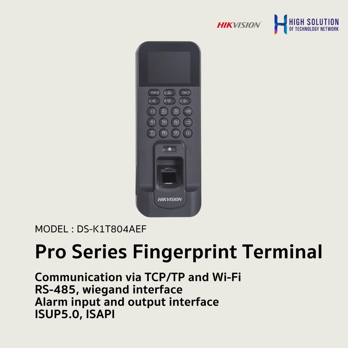 DS-K1T804AEF HIKVISION Pro Series Fingerprint Terminal
