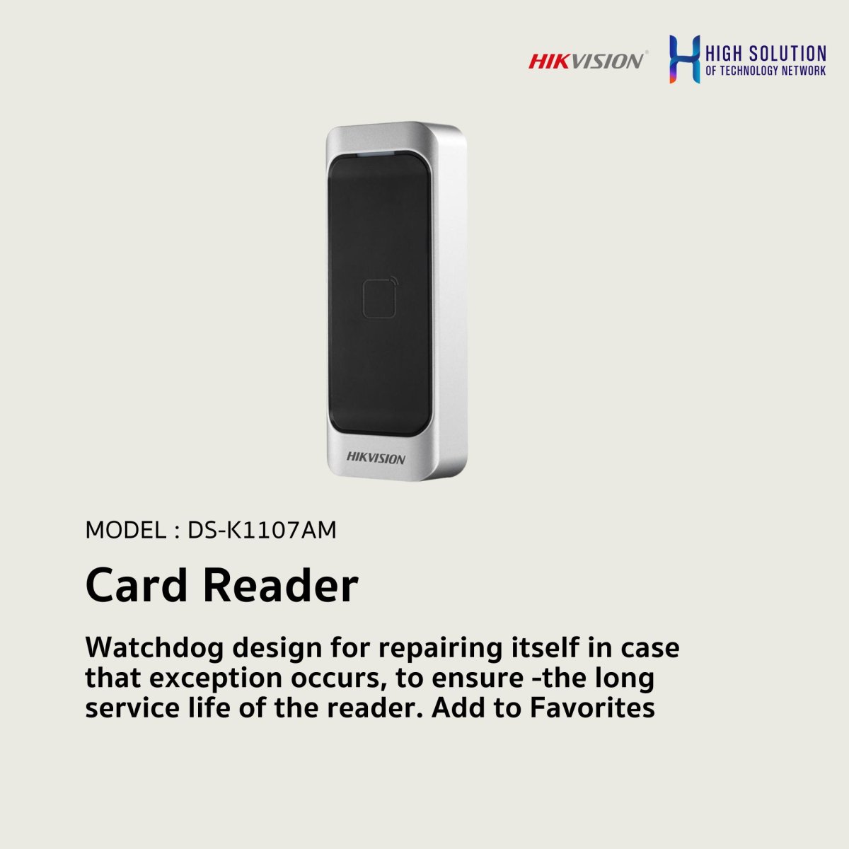 DS-K1107AM HIKVISION Card Reader - hstn