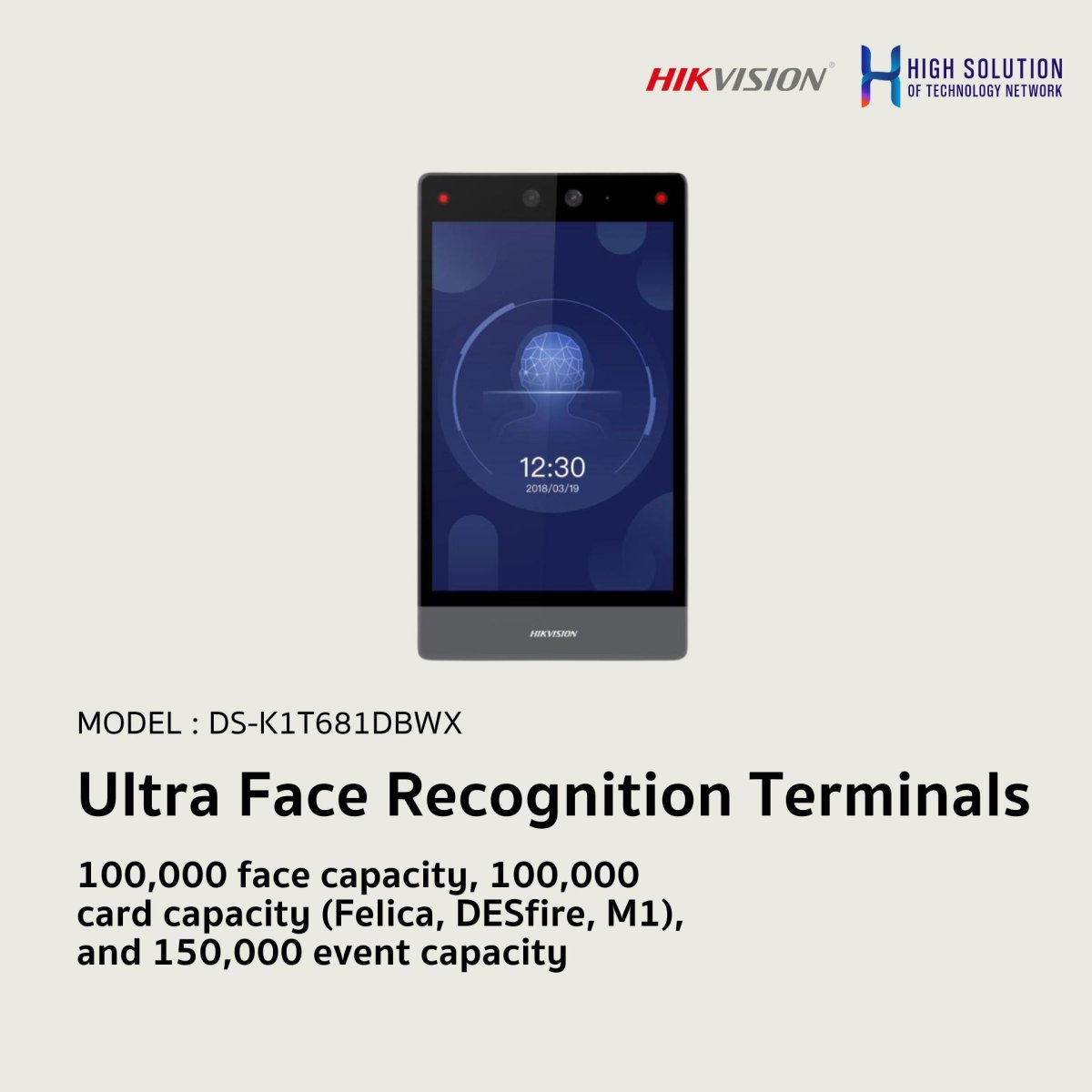 DS-K1T680DW HIKVISION Ultra Face Recognition Terminals - Access Control - hstn