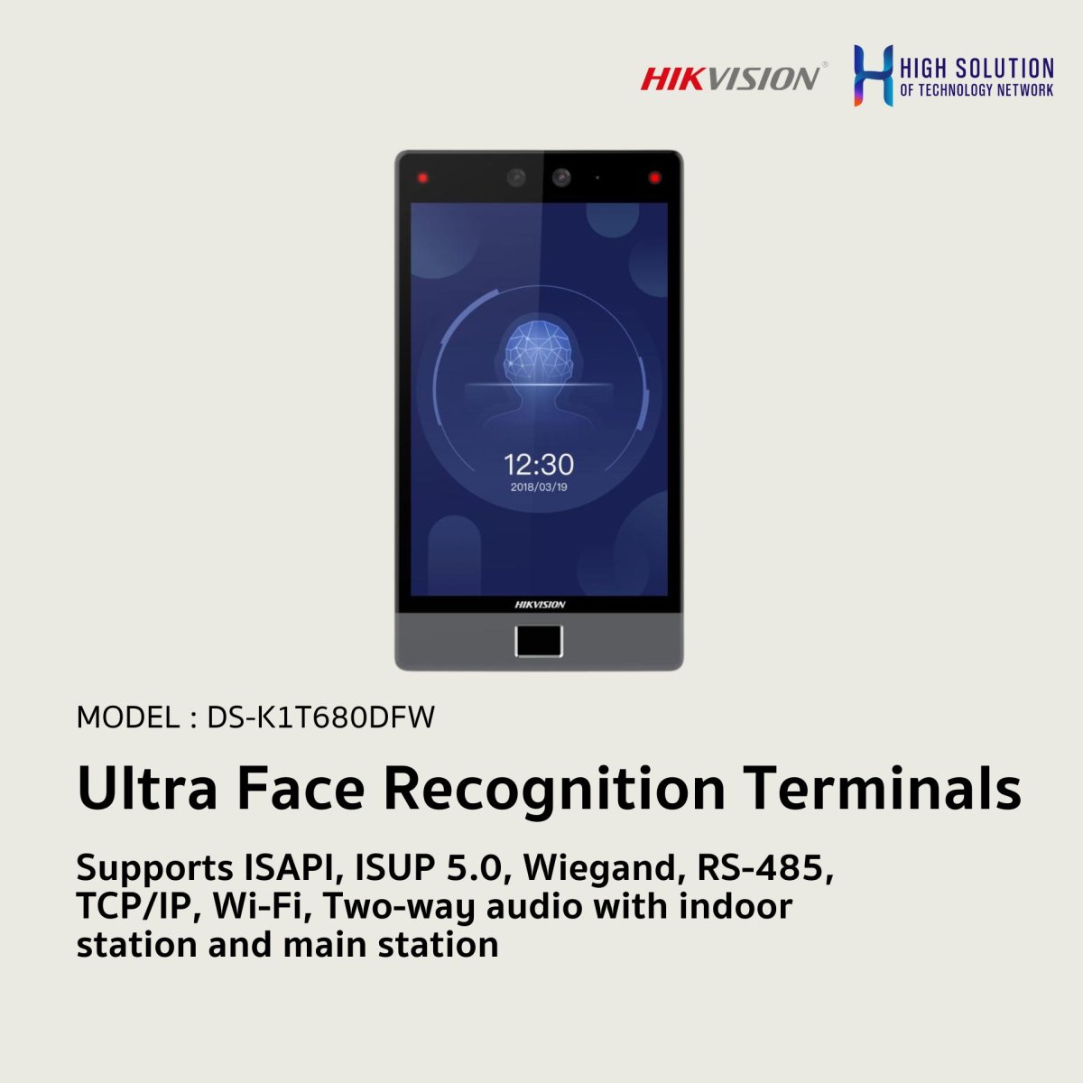 DS-K1T680DFW HIKVISION Ultra Face Recognition Terminals - Access Control - hstn