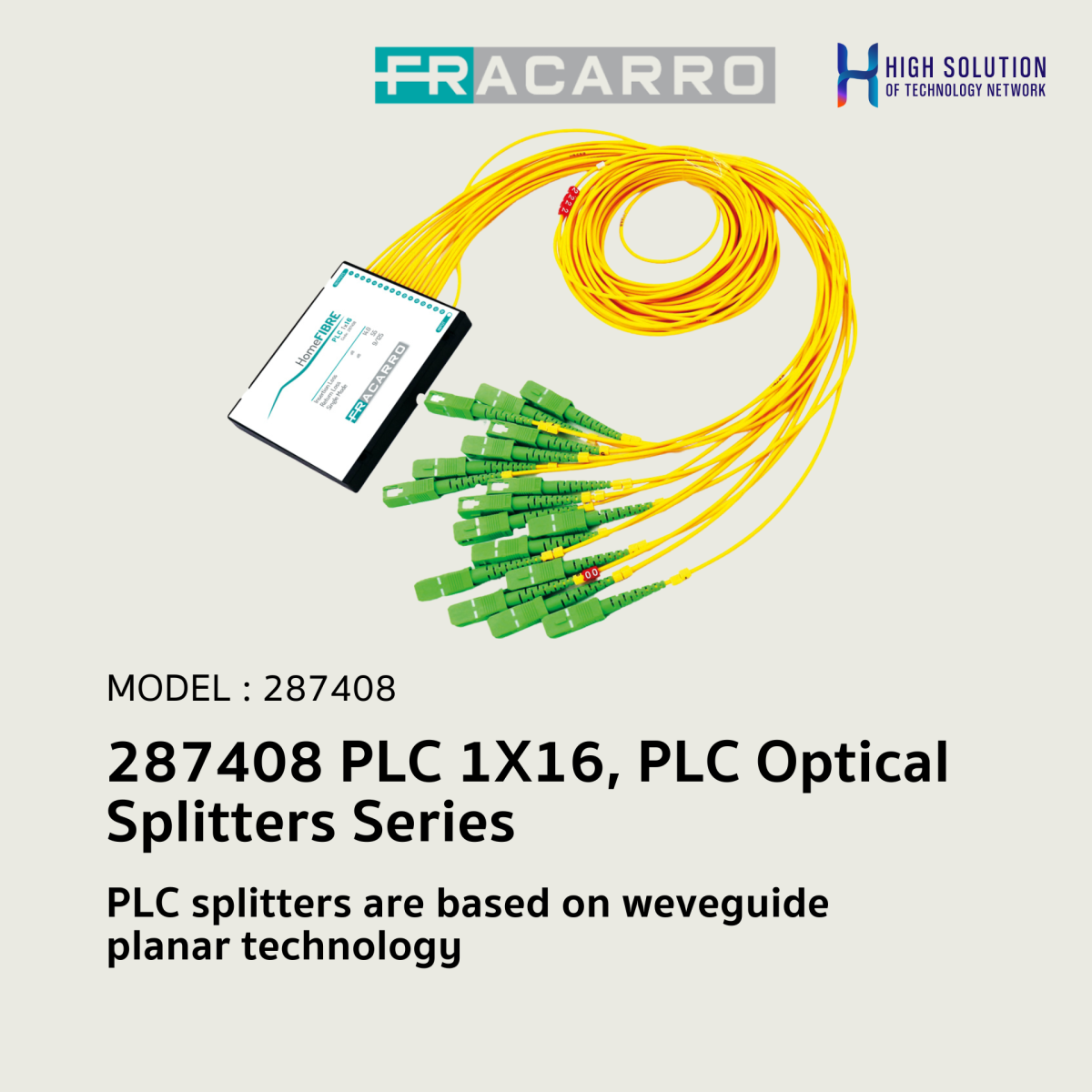 287408 PLC 1X16, PLC Optical Splitters Series - hstn