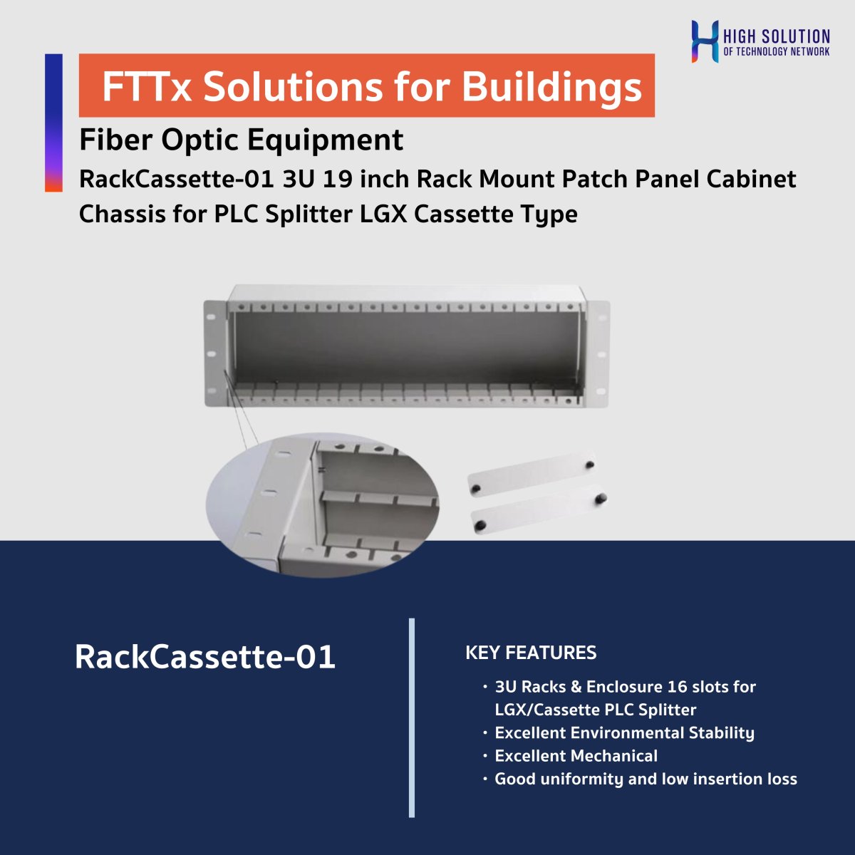 RackCassette-01 3U 19 inch Rack Mount Patch Panel Cabinet Chassis for ...