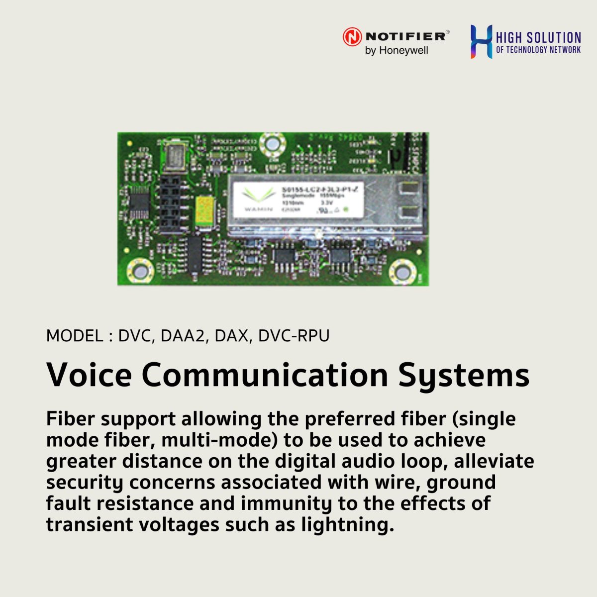 DVC NOTIFIER Voice Communication Systems - hstn