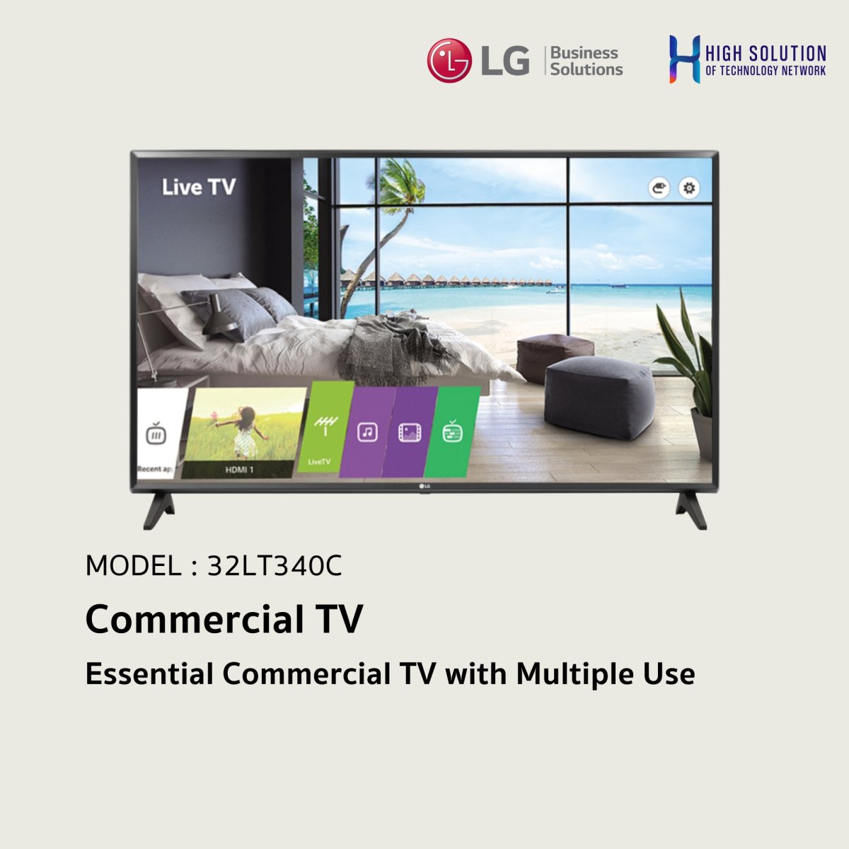32LT340C, LT340C Series, Essential Commercial TV with Multiple Use