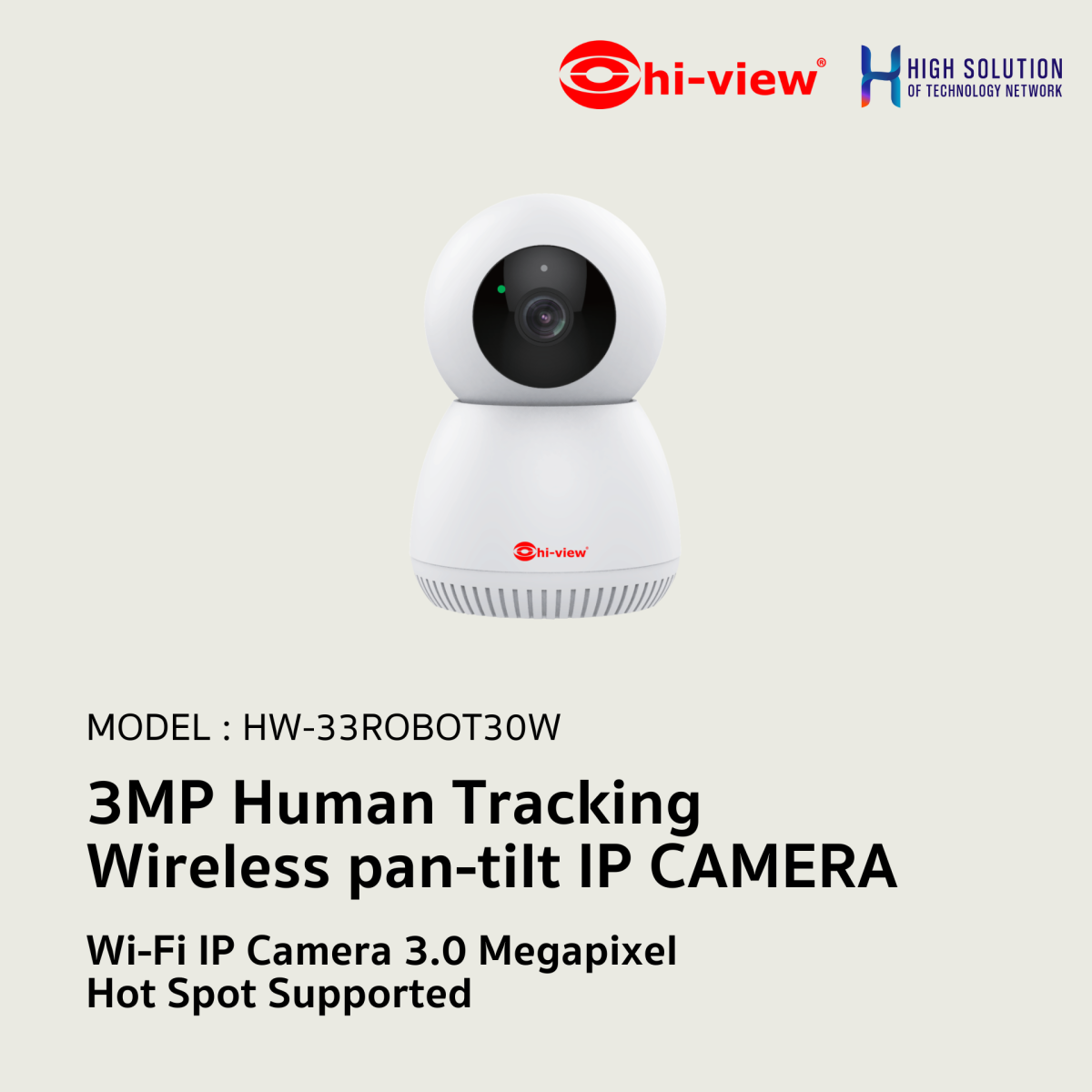 HW-33ROBOT30W Hi-View 3MP Human Tracking Wireless pan-tilt IP CAMERA ...