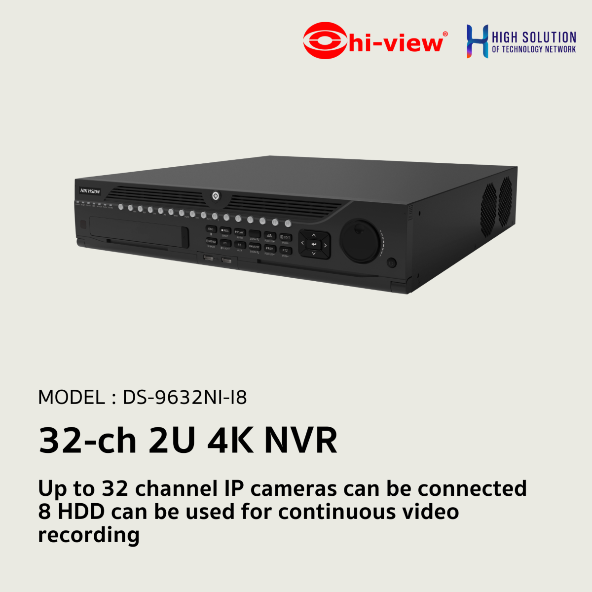 DS-9632NI-I8 Hikvision 32-ch 2U 4K NVR - hstn