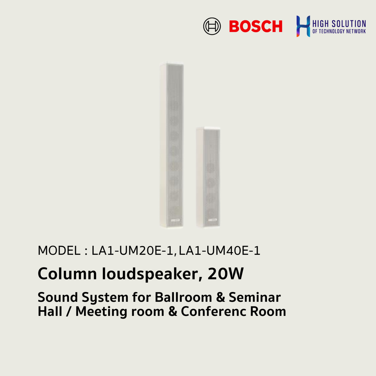 ( LA1-UM20E-1 or LA1-UM40E-1 ) BOSCH Column loudspeaker, 20W / Sound ...