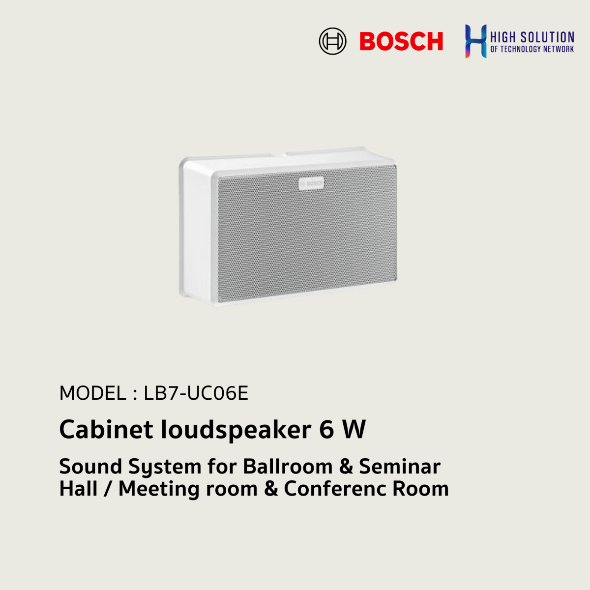 LB7-UC06E BOSCH ABS Cabinet loudspeaker 6 W / Sound System for Ballroom ...