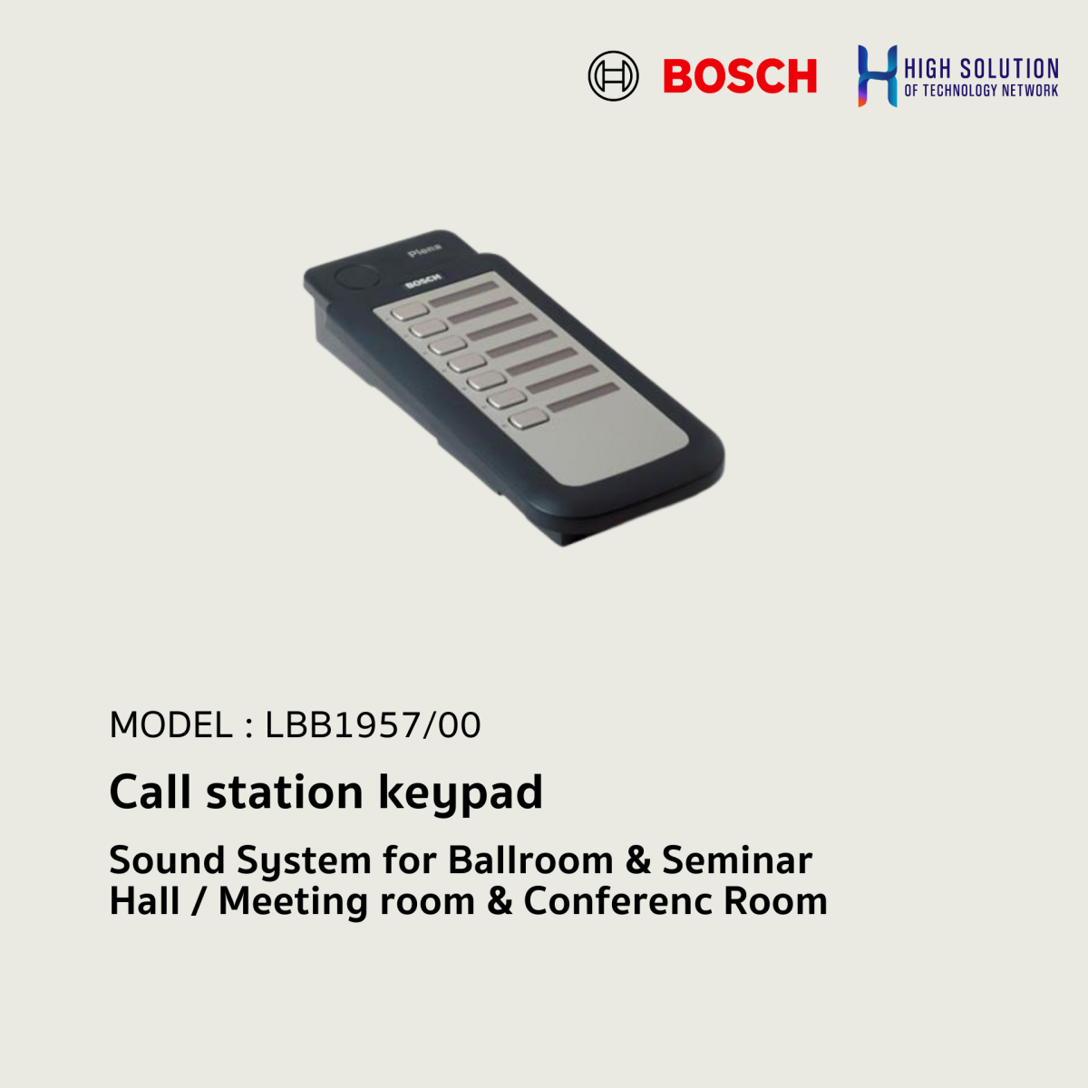 LBB1957/00 BOSCH Call station keypad / Sound System for Ballroom ...