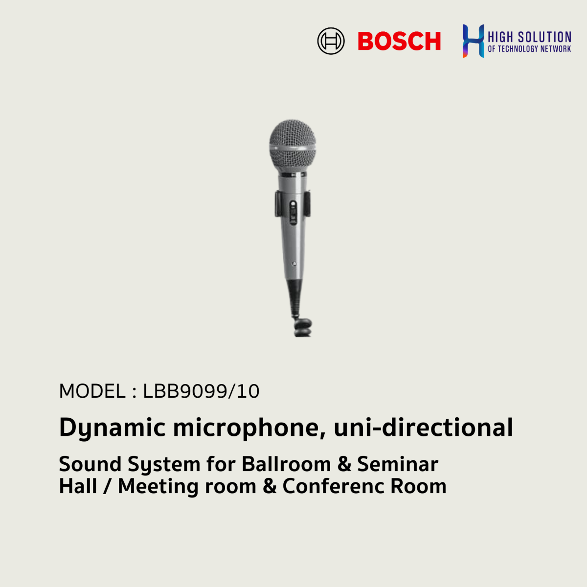 LBB9099/10 BOSCH Dynamic microphone, uni-directional / Sound System for ...