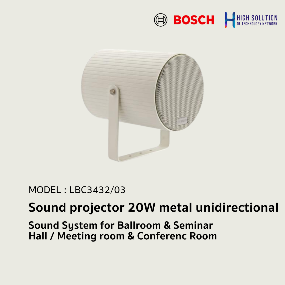 LBC3432/03 BOSCH Sound projector 20W metal unidirectional / Sound ...