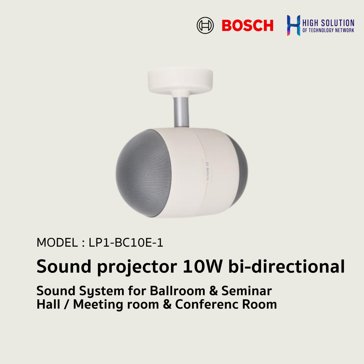 LP1-BC10E-1 BOSCH Sound projector, 10W, bi-directional / Sound System ...