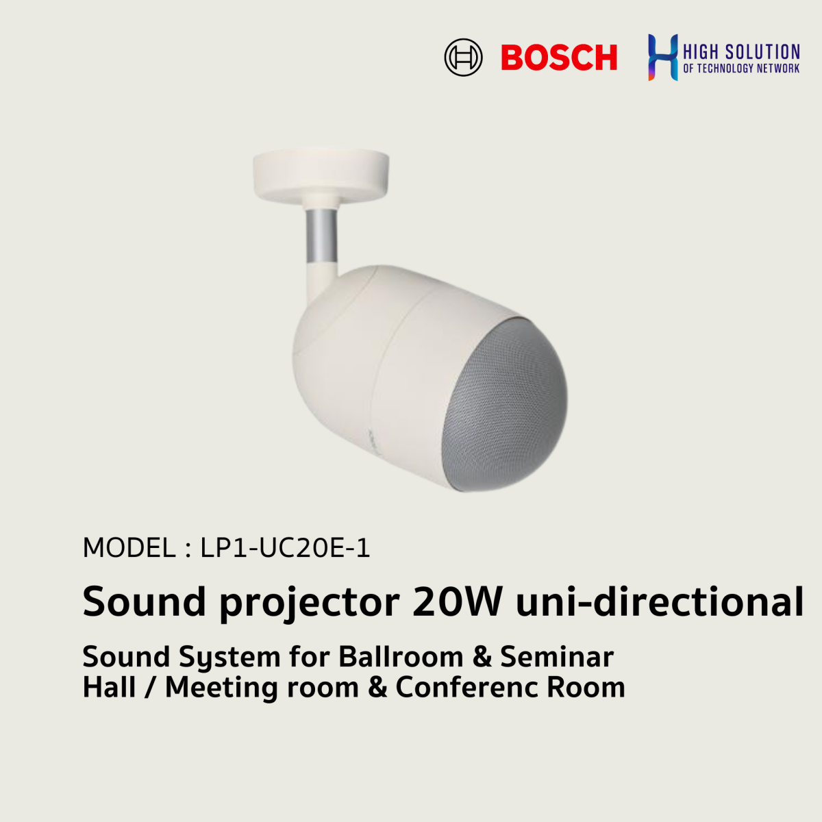 LP1-UC20E-1 BOSCH Sound projector, 20W, uni-directional / Sound System ...
