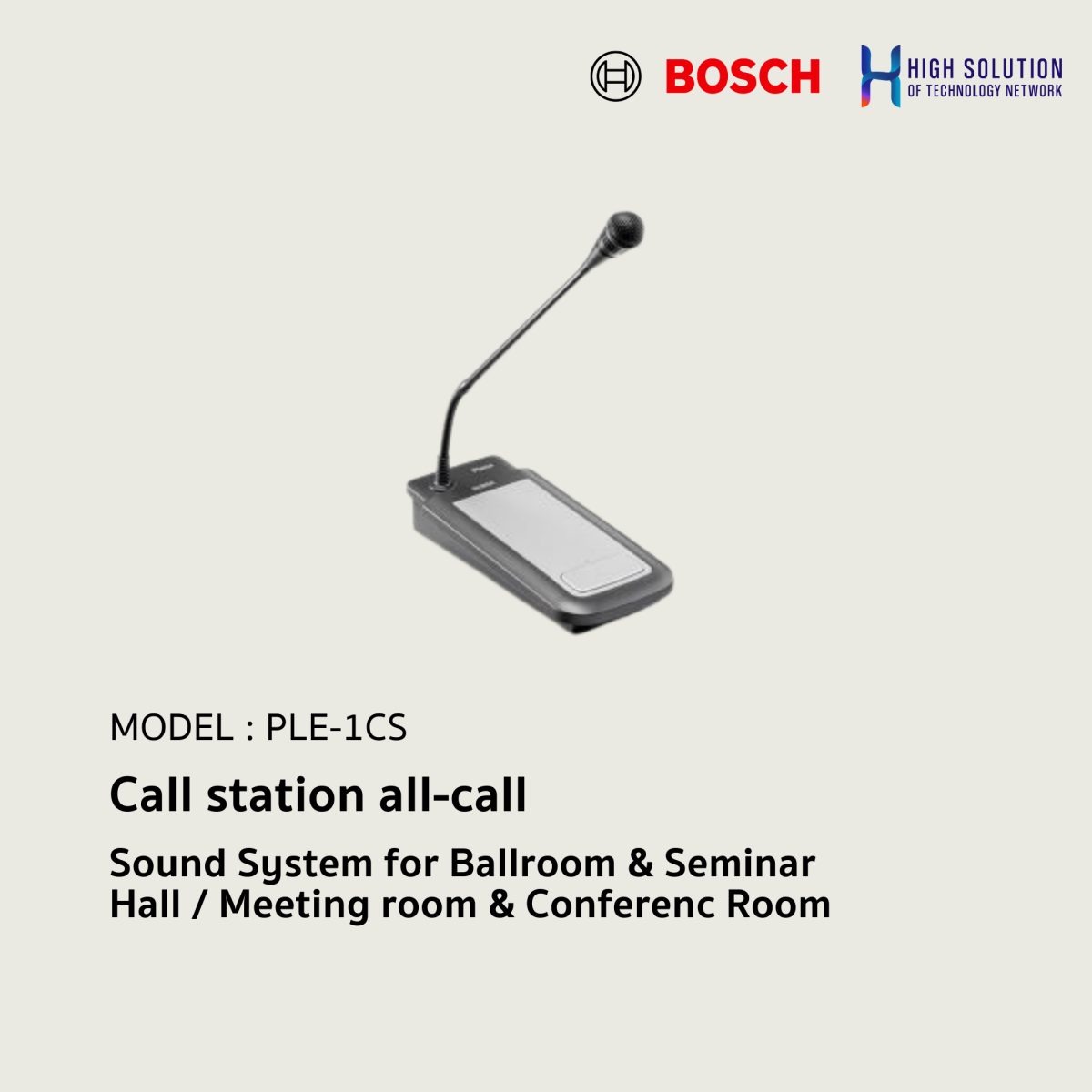 PLE-1CS BOSCH Call station, all-call / Sound System for Ballroom ...