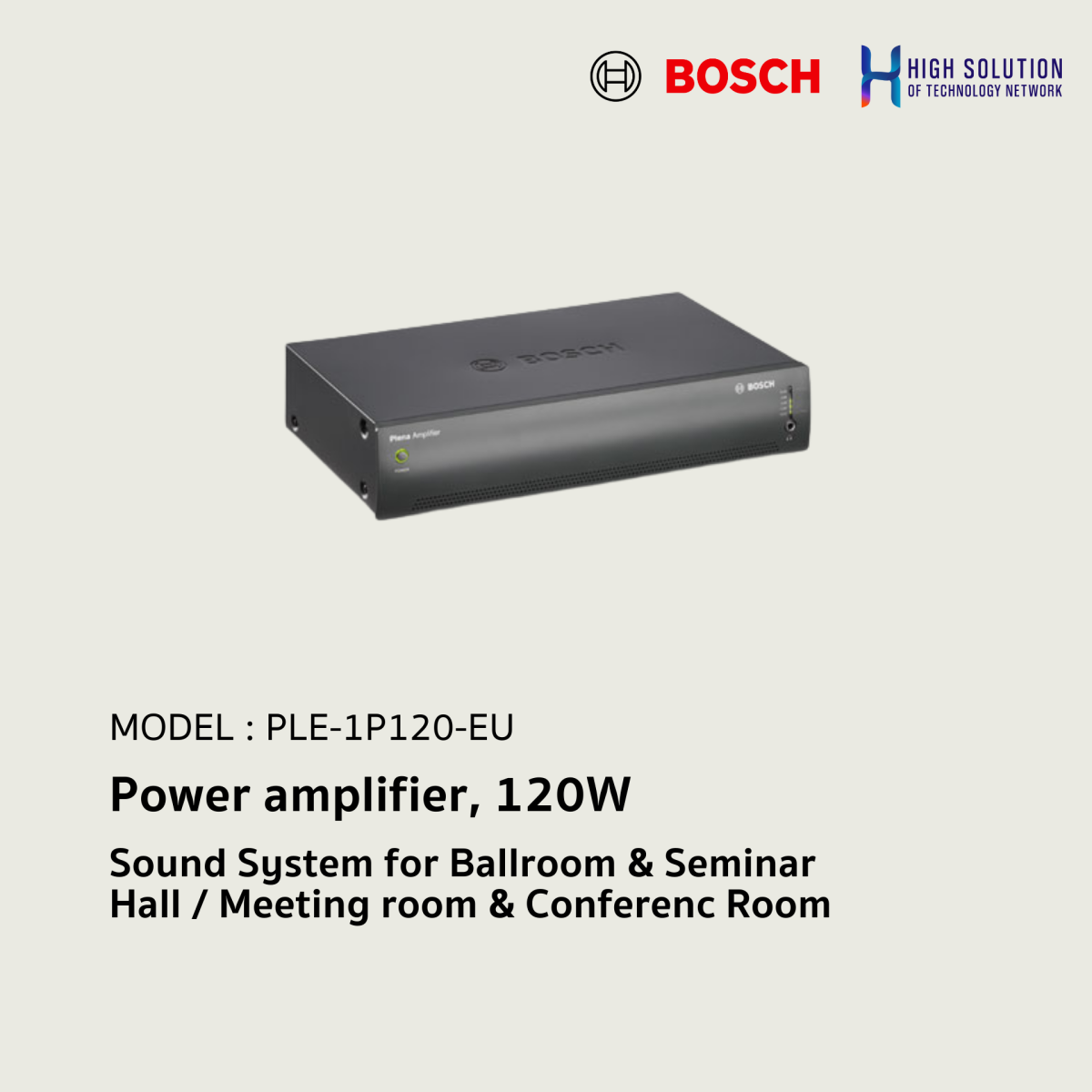 PLE-1P120-EU BOSCH Power amplifier, 120W / Sound System for Ballroom ...