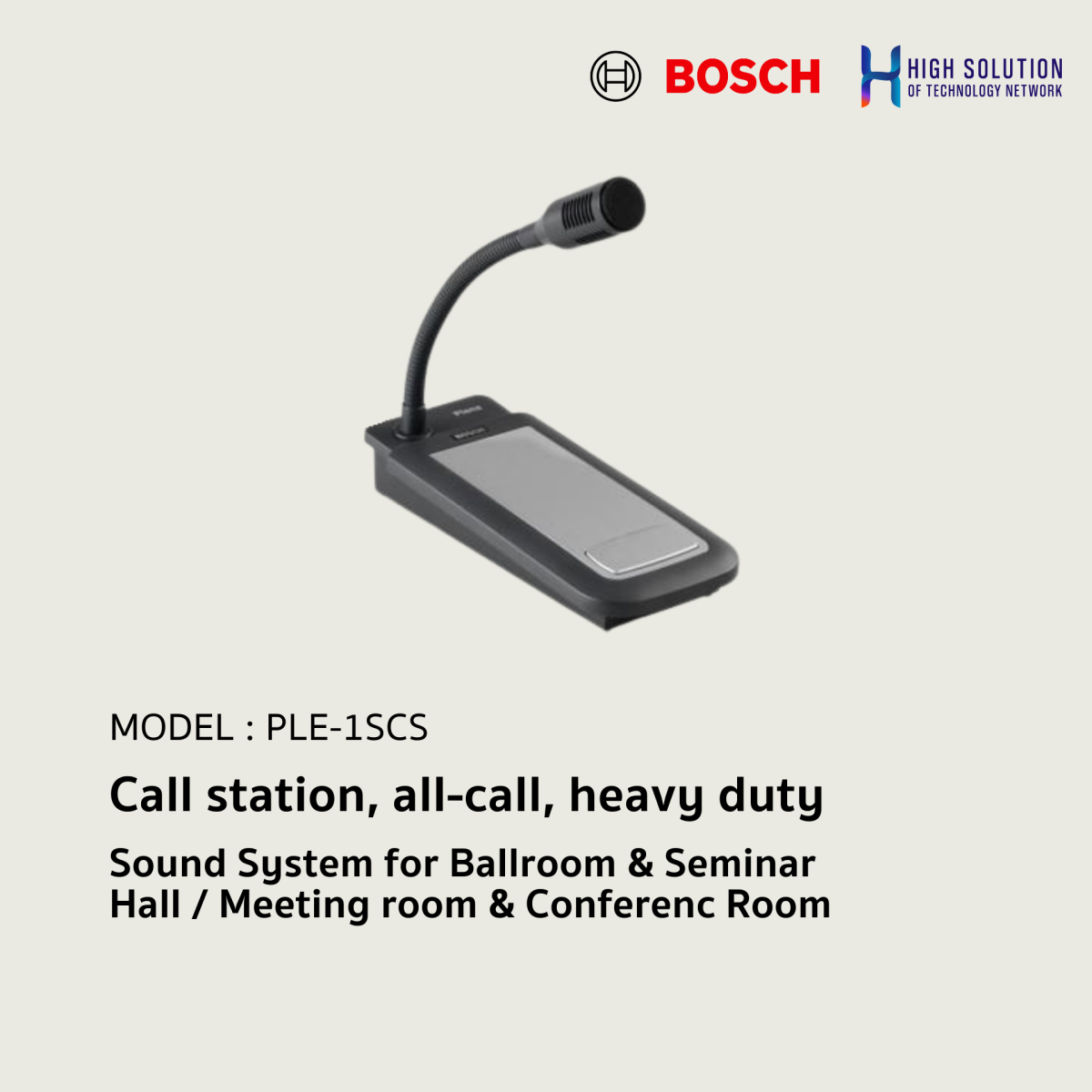 PLE-1SCS BOSCH Call station, all-call, heavy duty / Sound System for ...