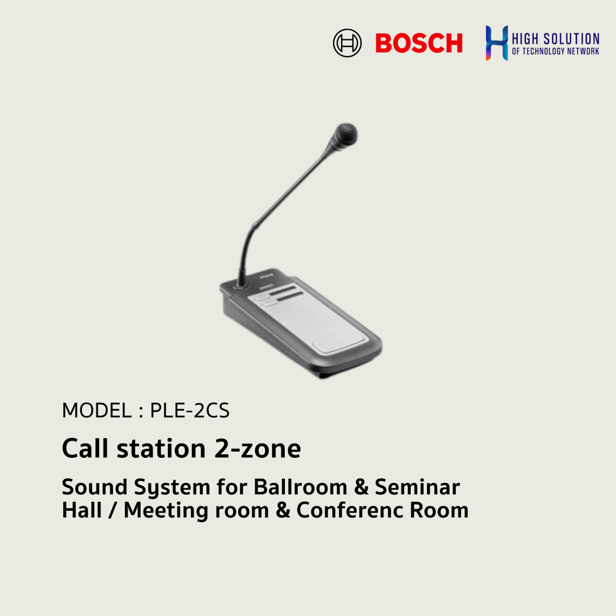 PLE-2CS BOSCH Call station, 2-zone / Sound System for Ballroom & Seminar Hall / Meeting room ...