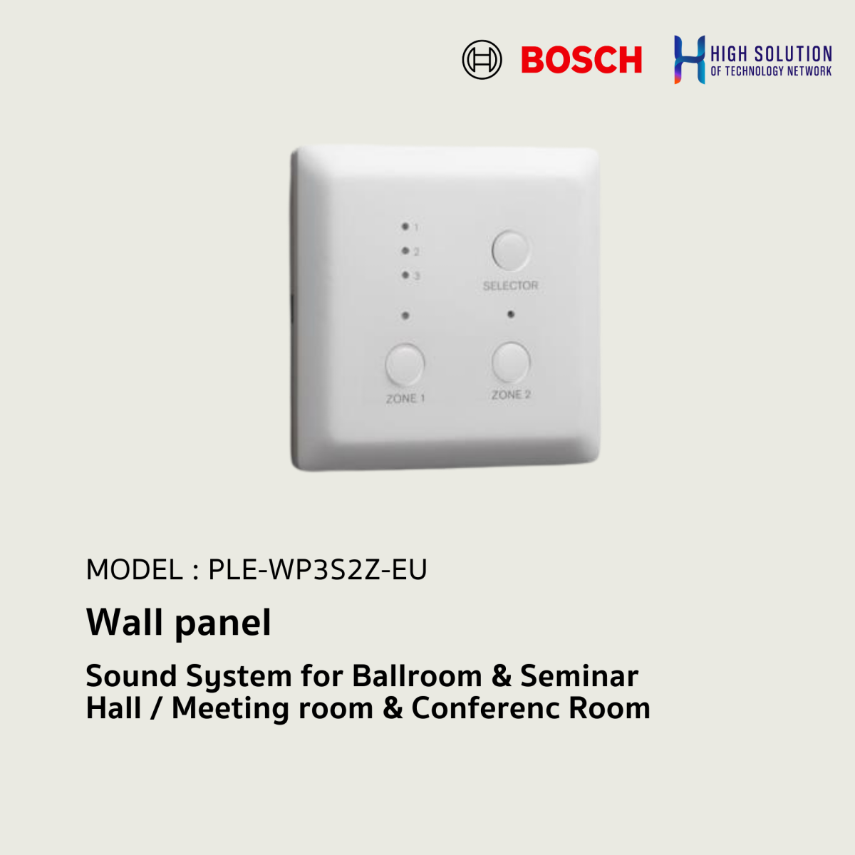 PLE-WP3S2Z-EU BOSCH Wall panel / Sound System for Ballroom & Seminar ...
