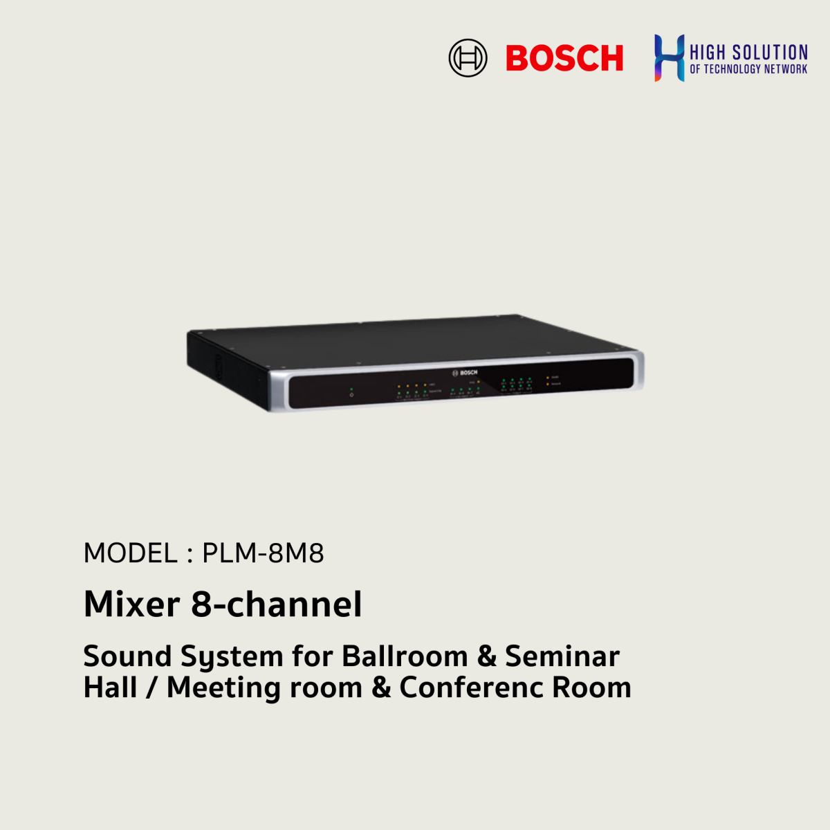 PLM-8M8 BOSCH Mixer, 8-channel / Sound System for Ballroom & Seminar ...