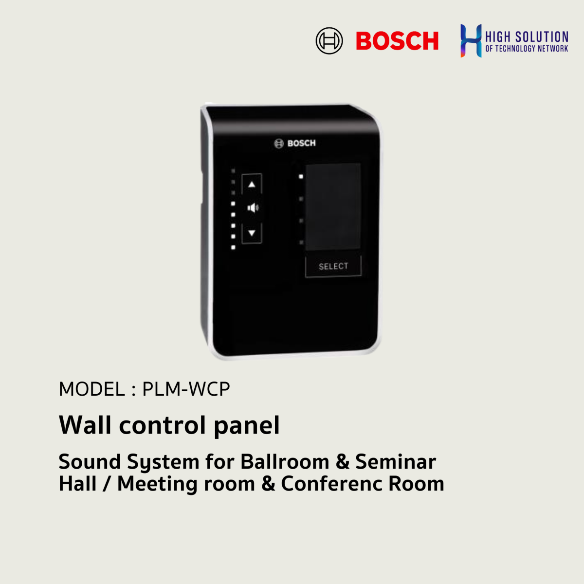 PLM-WCP BOSCH Wall control panel / Sound System for Ballroom & Seminar ...