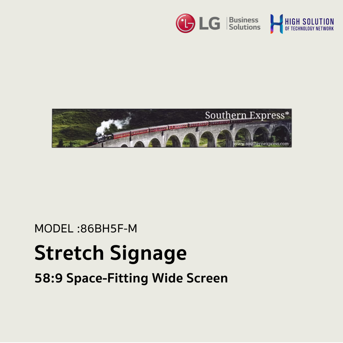 86BH5F-M LG 86" Ultra Stretch Signage, 58:9 Space-Fitting Wide Screen ...