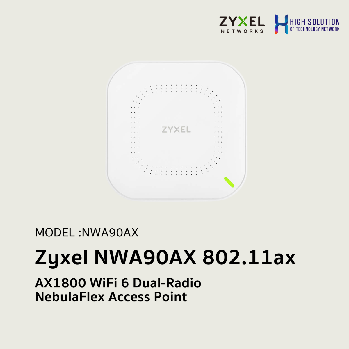 NWA90AX Zyxel 802.11ax (WiFi 6) Dual-Radio PoE Access Point Network ...